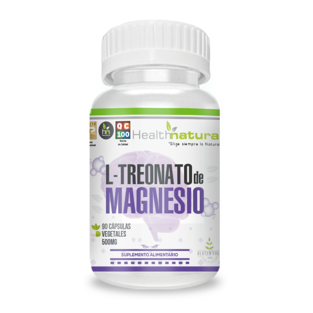 L-TREONATO 90 CÁPSULAS 500MG | Memoria, Concentración, Huesos, Ansieda ...